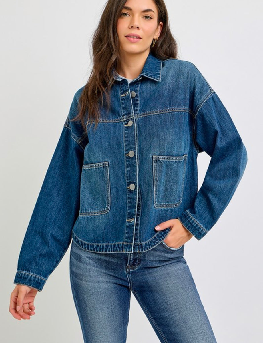 Risen Relaxed Fit Denim Jacket| Shop Bella Grace