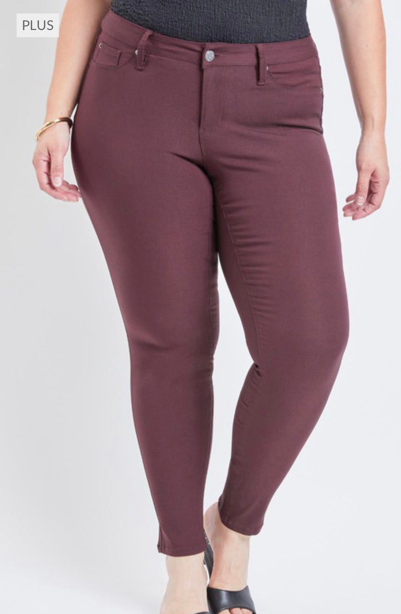 Hyperstretch Skinny Jeans-Dark Berry| Shop Bella Grace